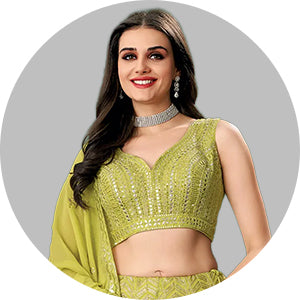 Buy Latest Green Lehenga Cholis Online in United Kingdom – G3fashion ...
